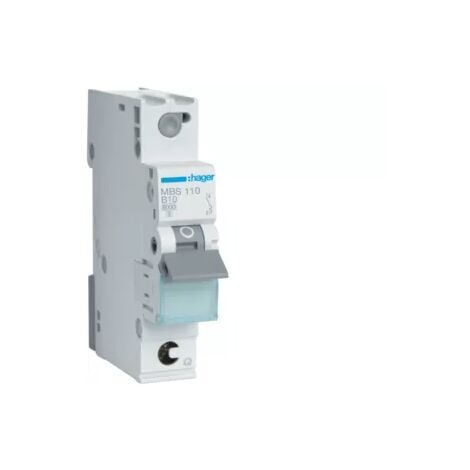 Hager LS-Schalter 1polig 6kA B-10A 1M QC MBS110