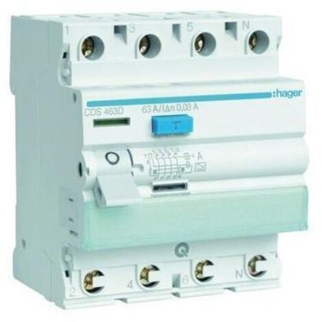 Hager FI-Schalter 4P 6kA 40A 30mA Typ A QC CDS440D