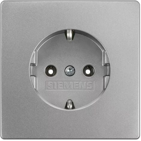 Siemens DELTA style, platinmetallic Schuko-Steckdose 10/16A 250V 5UB18531