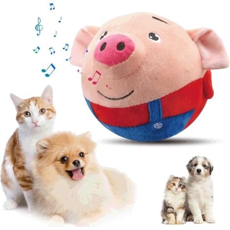 Jouet Interactif pour Chien - Balle Rebondissante et Parlante, Active Moving Pet Plush Toy ...