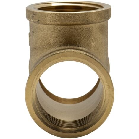 Raccordo a T in ottone femmina - femmina 1"