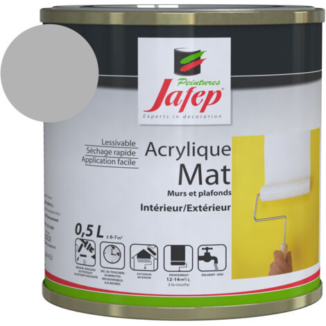 Vernice acrilica opaca grigio acciaio Jafep 0,5L