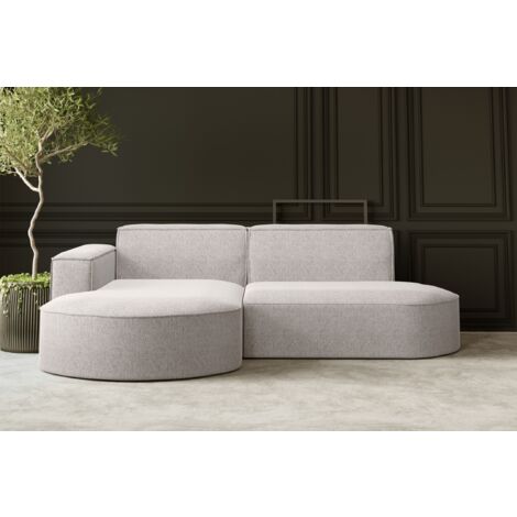 Ecksofa, Sofa L form, Couch L form MODENA L STUDIO stoff Neve Beige Links