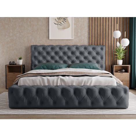 Lit design 200x200 Glory - Glamour Style Chesterfield - Lit Double avec ...