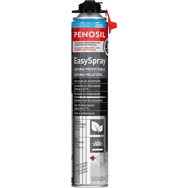 12 mousses polyuréthane projetable - spéciale isolation - 700 ml