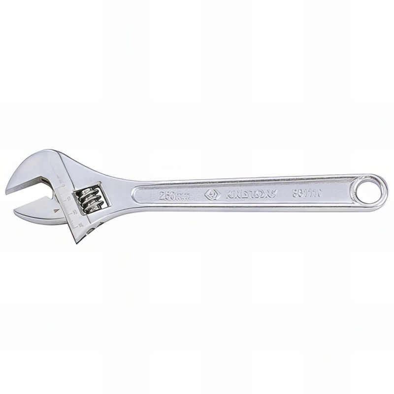 Clé à molette métrique L. 250 mm DIN 3117 chromée - 361110R - King Tony