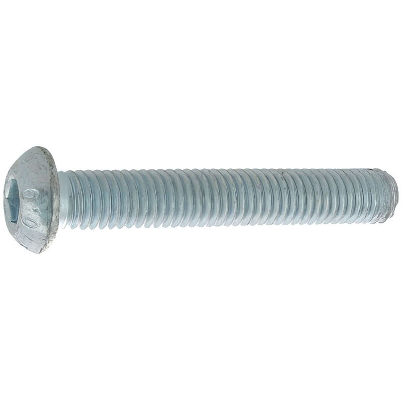 200 Vis métaux tête bombée hexagonale creuse Iso7380 10,9 acier zingués ...