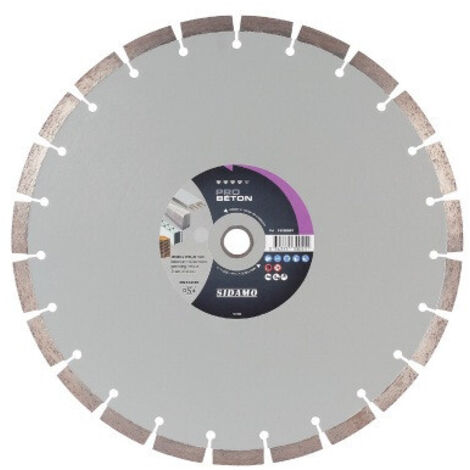 Disque diamant PRO BÉTON D. 300 x 25,4 x H 12 mm Béton / Béton armé ...
