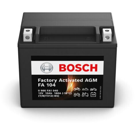 Batterie moto Bosch FA104 YTX12-BS 12V 10AH 180A