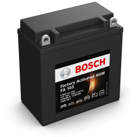 Batterie moto Bosch FA103 YB9-B YT9B 12N9-4B-1 12V 9AH 100A