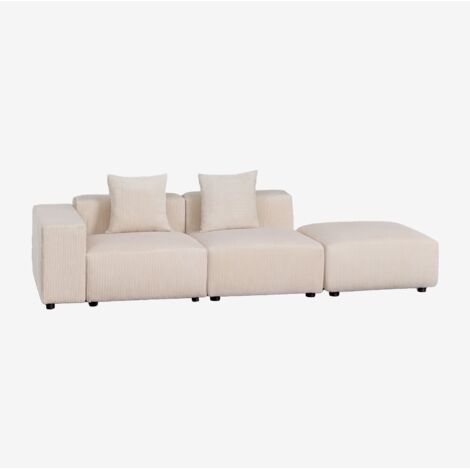 Sofá modular esquinero izquierdo de 2 piezas con reposabrazos bajo y ...