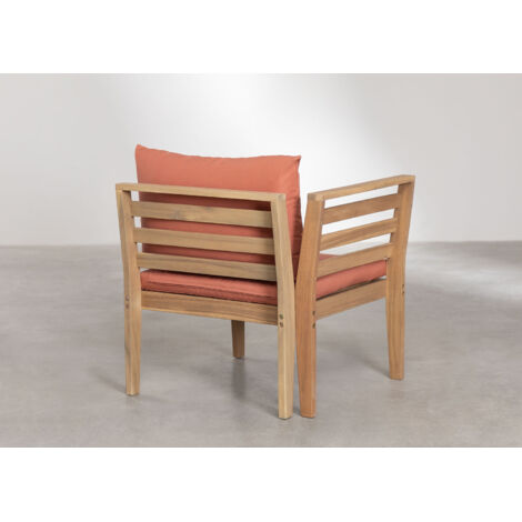 Módulo esquinero izquierdo para sofá modular de jardín en madera de ...