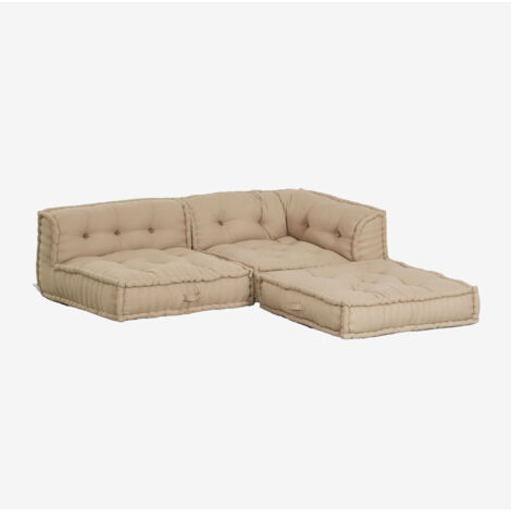 Sofá modular esquinero de 3 piezas en algodón Dhel SKLUM