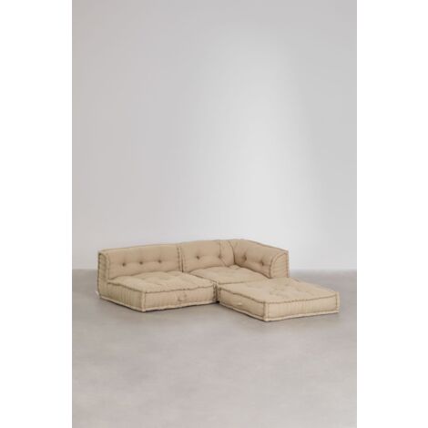 Sofá modular esquinero de 3 piezas en algodón Dhel SKLUM