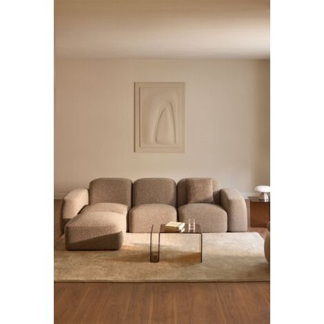 Sofá modular de 3 piezas y puff Bastian SKLUM