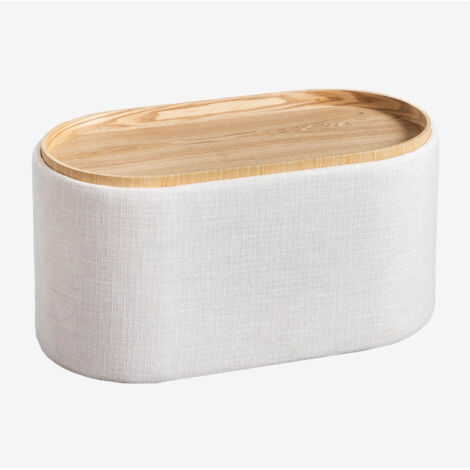 Tavolino ovale imbottito Berkeleni con vassoio e contenitore SKLUM