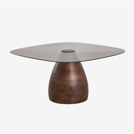 Square 80x80 cm tempered glass coffee table Mariana SKLUM
