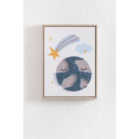 Tableau décoratif 30x40 cm avec texture textile Haley Kids SKLUM ...