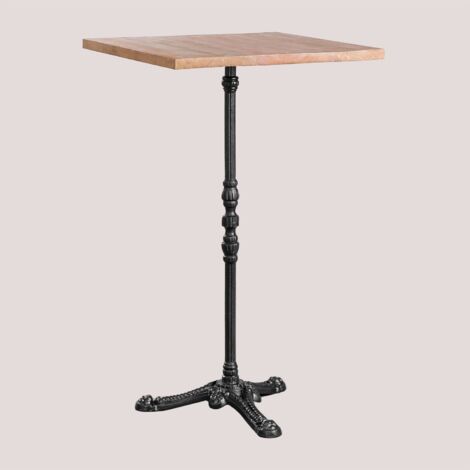 Table Haute de Bar Carré en Bois d'Acacia Azteca SKLUM &x2194&xFE0E 70 cm