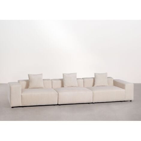 Canapé modulaire 3 pièces ↔︎375 cm avec accoudoir bas Bruna SKLUM