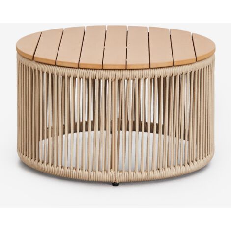 Table basse Calipso en fer et corde tressée SKLUM Ø60 cm