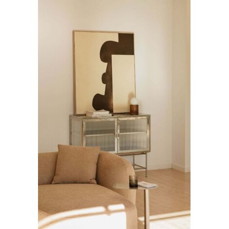 Tableau décoratif 100x120 cm avec relief Eines SKLUM Beige Crème