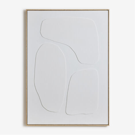 Tableau décoratif peint à la main avec relief Helvon SKLUM 100 x 140 cm