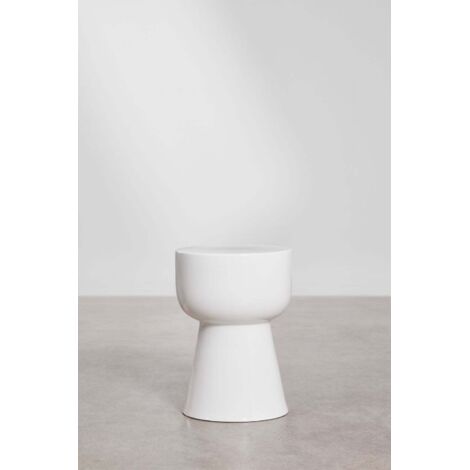 Petite table basse ronde en dolomite blanche Kaly SKLUM au style épuré ...