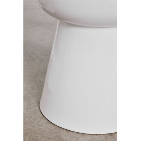 Petite table basse ronde en dolomite blanche Kaly SKLUM au style épuré ...