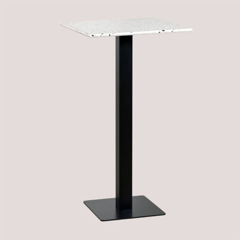 Table Mange-debout Carrée en Terrazzo (60x60 cm) Praline SKLUM