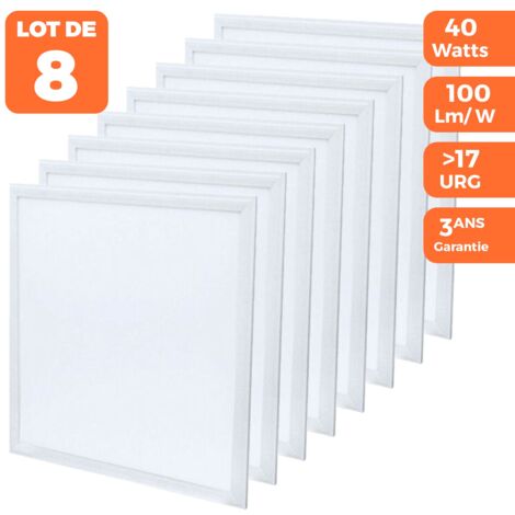 8 Dalles LED PREMIUM Ultra Slim 600x600 40W Blanc Froid 6000k