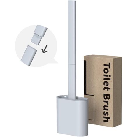 Brosse WC Silicone Plate- Brosse Toilette et Supports, Anti-goutte, Antibactérienne, Balayette ...