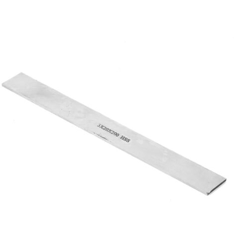 Outil de tournage pour tour en acier rapide HSS, barre carrée en acier blanc (3 x 20 x 200 mm)