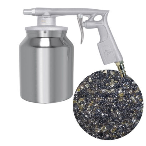 PROMOTION Kit complet pistolet de sablage avec réservoir de 0,5 l, buse ...