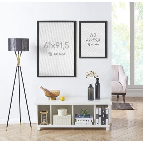 Cadre photo format A2 - cadre photo en bois MDF - 42x59,40 cm - noir