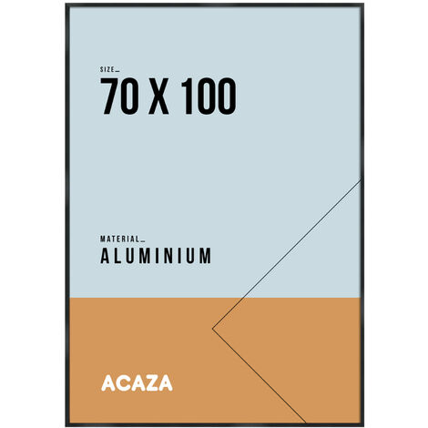 Cadre photo - aluminium - 70x100 cm - noir