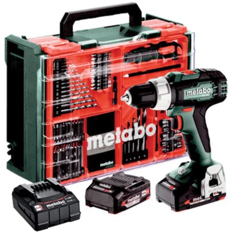 Metabo Perceuse-visseuse sans fil BS 18 L kit, 2x 2,0 Ah et chargeur dans un coffret plastique
