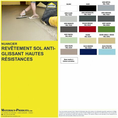 Peinture antidérapante rouge brique MATPRO 2.5 Kg pour sols circulables ...