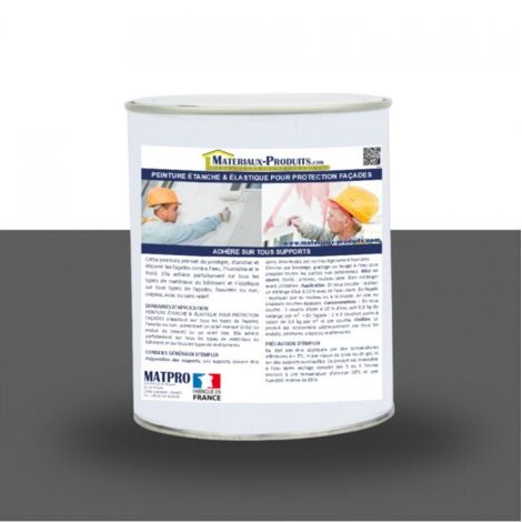 Peinture étanche & élastique pour protection façade - 36 Kg Gris ...