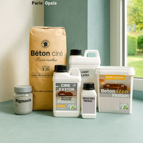 Kit complet Pro béton ciré MURS 5 m² - finition cirée résistante ...