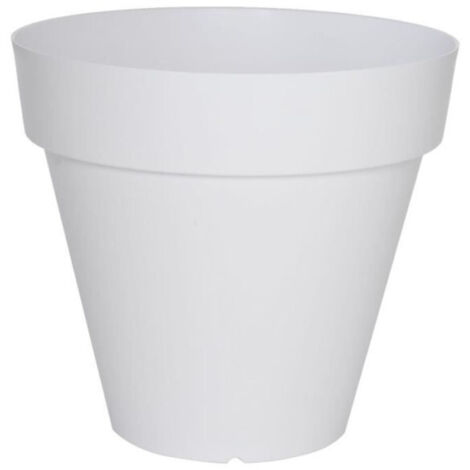 Pot Riviera Blanc Plastique Carré Ø 50 cm