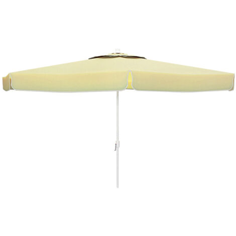 Marbueno Alu-Sonnenschirm 8 Streben D270 cm Polyester Weiß Garten, Pool ...