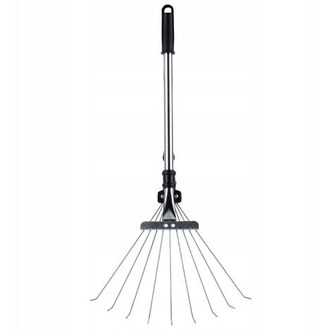 KADAX Rechen aus Metall, regulierbarer, 9 Zinken, 32 x 65 cm