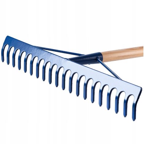 KADAX Rechen, Steinrechen, Gartenrechen aus Stahl, Flache Harke, mit ...
