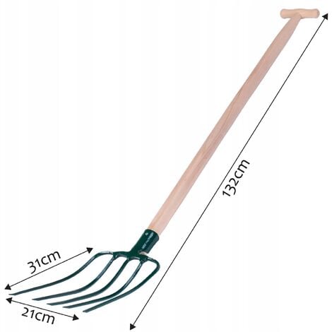 KADAX Heugabel, Forke, Spatengabel, Grabegabel, Mistgabel, T-Griff