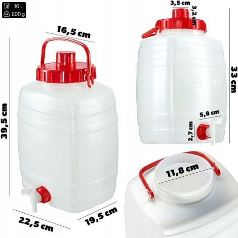 KADAX Wasserkanister, Getränkefass aus Kunststoff, Trinkwasserkanister ...