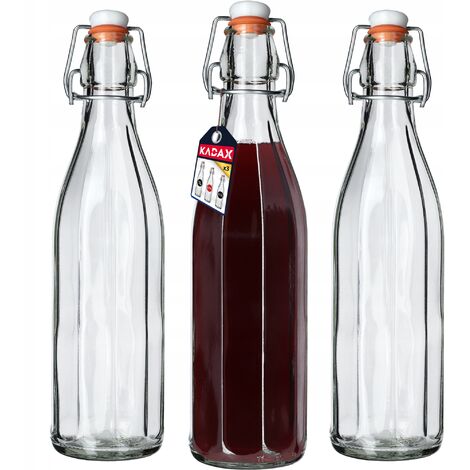 KADAX Universale Flasche mit Bügelverschluss, dichte Bügelflasche ...
