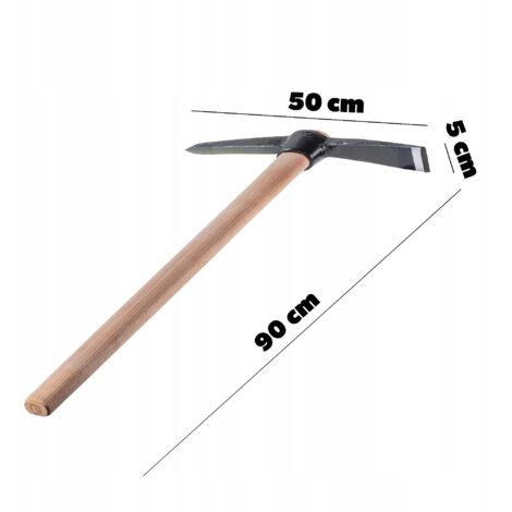 KADAX Spitzhacke mit Holzgriff, 50 x 90 cm