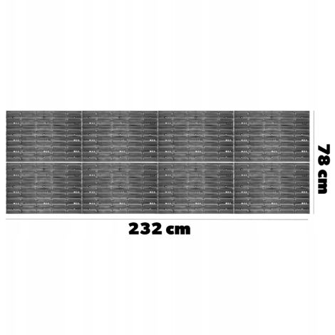 KADAX Werkstattwandregal, aus Kunststoff, Wandregal, Wandplatten, 232 x ...