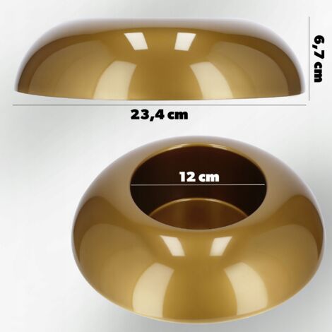 KADAX Ikebana aus Kunststoff, Blumentopf, Blumenschale, rund, 12 cm, Gold